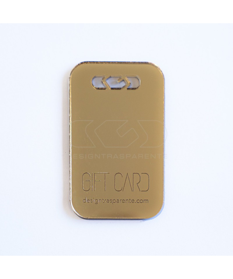 Gold or silver acrylic gift card, an elegant and refined gift.